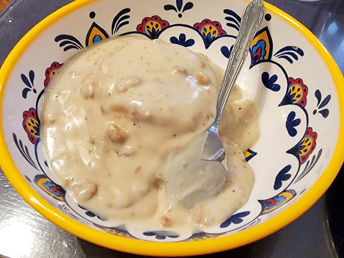 This isn't just gravy - it's a warm, creamy hug in a decorative bowl that whispers, "Diet? What diet?"