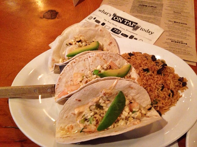 Tacos that bring a fiesta to your mouth, served with rice that's actually flavorful – a rarity that deserves its own celebration.