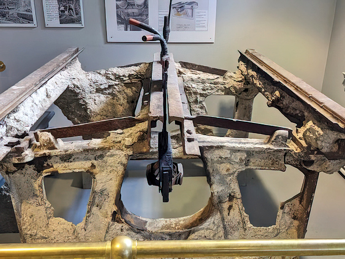 Like archaeological artifacts of urban development, these exposed trolley mechanisms reveal the ingenious engineering that moved millions before anyone dreamed of rideshare apps.