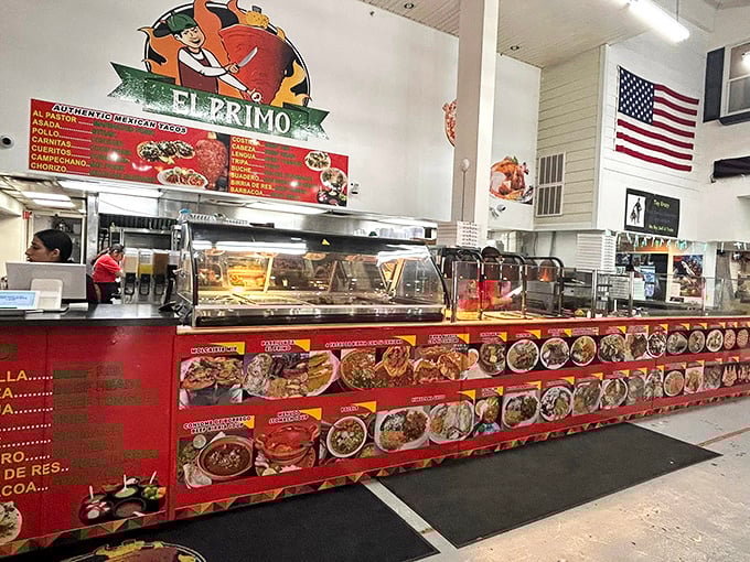 El Primo's colorful food counter proves that some of the best culinary adventures happen where you least expect them—between vintage vinyl and costume jewelry.