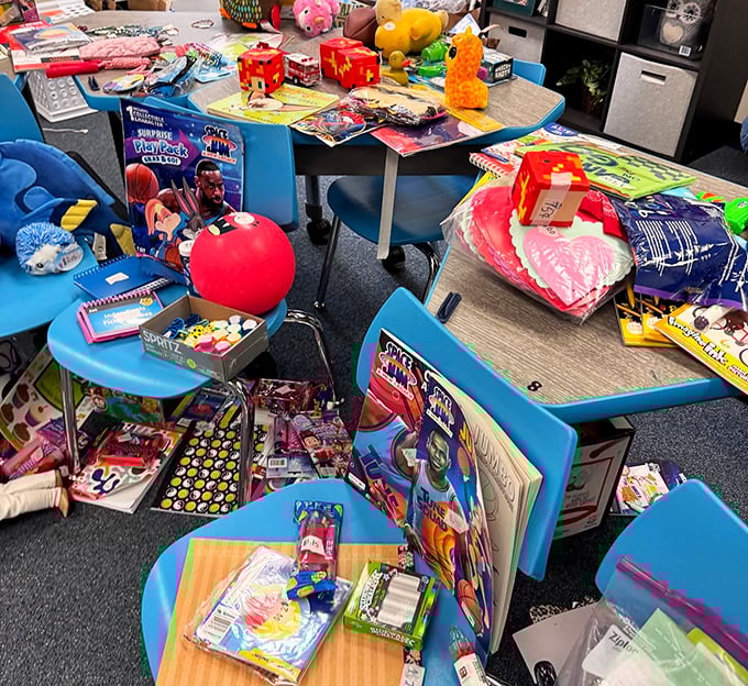 A toy explosion that would make any kid (or kid-at-heart) wide-eyed with possibility. Somewhere in there is the perfect birthday gift.