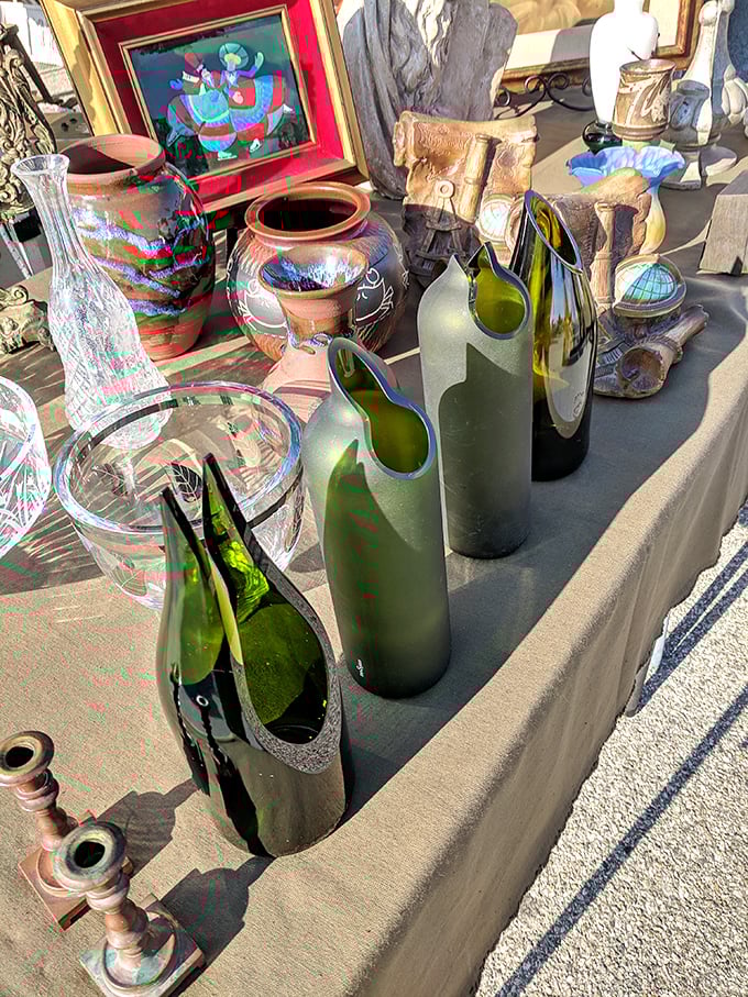 Upcycled art meets functional beauty. These transformed glass bottles would make even the most minimalist decorator reconsider their life choices.