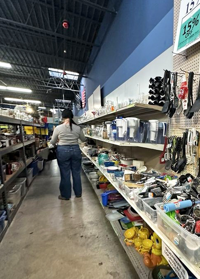 Fellow treasure hunters navigate aisles with the determination of Black Friday shoppers seeking legendary deals.