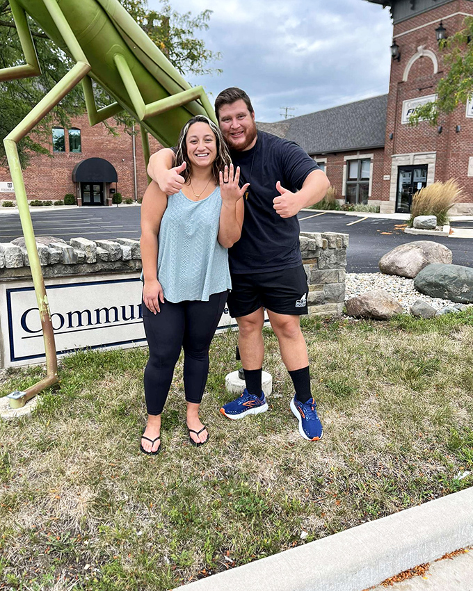 Making memories at the mantis—this landmark has become Kokomo's favorite spot for engagement announcements, family photos, and "look what I found" moments.