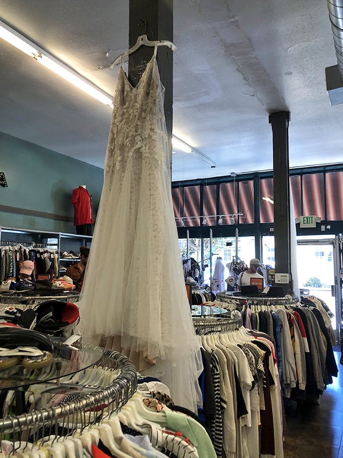 From someone's "I do" to your "I must"—even wedding dresses find second lives among the everyday treasures.