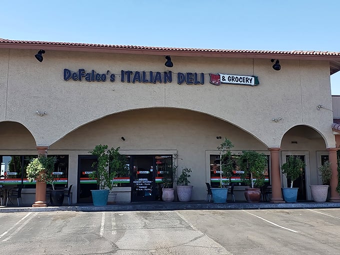 DeFalco's doesn't need fancy signage – the promise of authentic Italian deli treasures and perfect pizza speaks volumes.