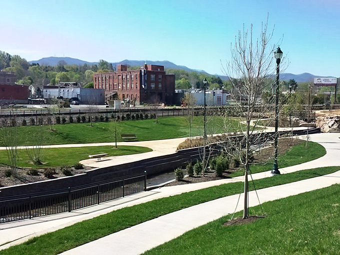 Johnson City's downtown renaissance – where historic brick buildings find new purpose in the shadow of the mountains.