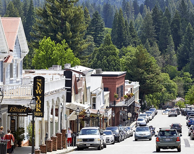 Nevada City's historic downtown looks like it's waiting for a stagecoach to roll through at any moment. Gold Rush charm preserved perfectly.