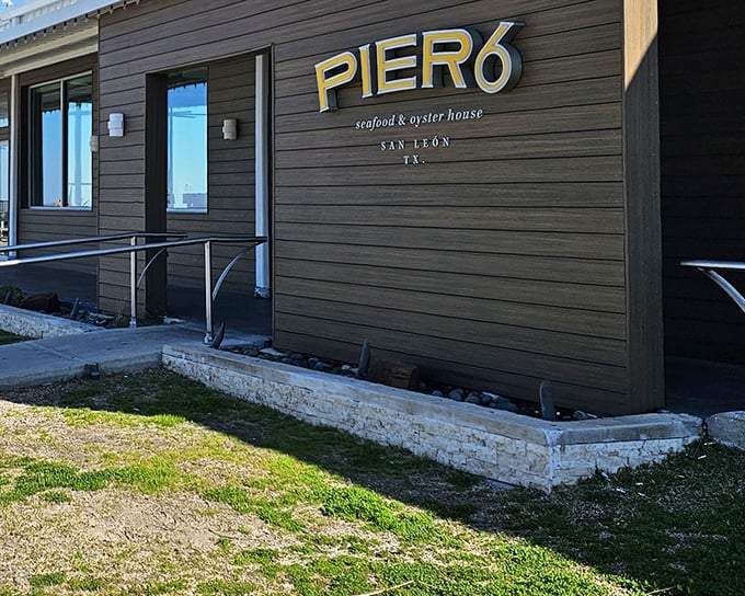 Pier 6's sleek modern design brings a touch of urban sophistication to San Leon's seafood scene.