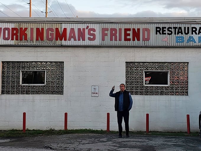 The Workingman's Friend wears its heart on its sign – honest food for honest folks. 