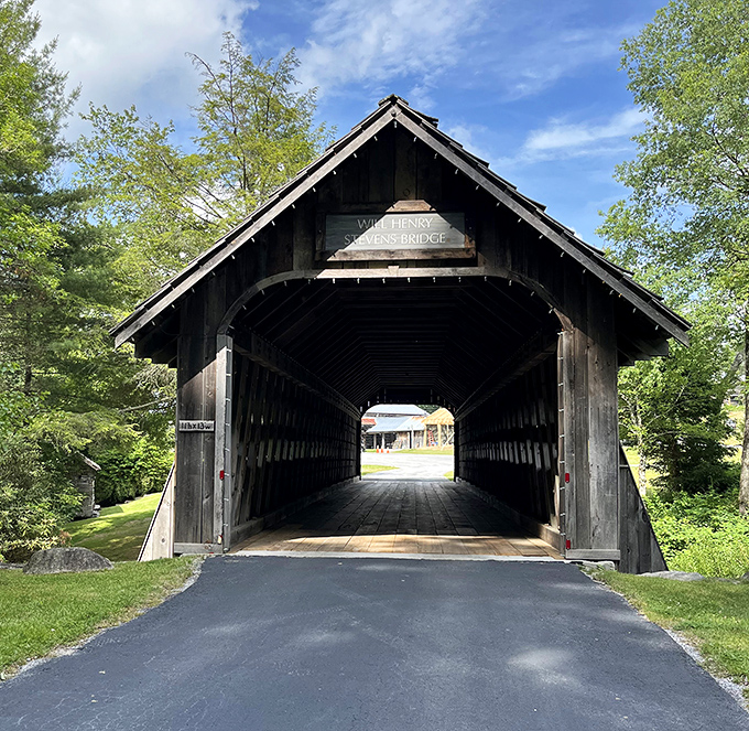 The Will Henry Stevens Bridge welcomes travelers with old-school charm. No GPS required—just follow the path to simpler times.