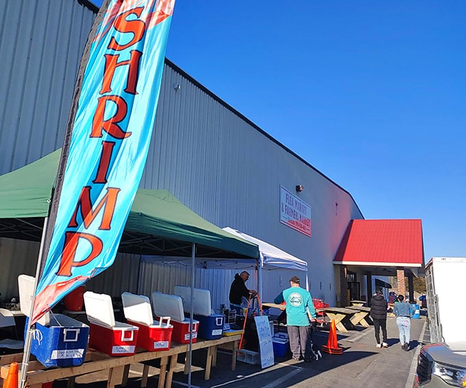 Is that a shrimp flag I see? Brightleaf's exterior might be modest, but inside awaits a world of wonders from everyday essentials to quirky collectibles.