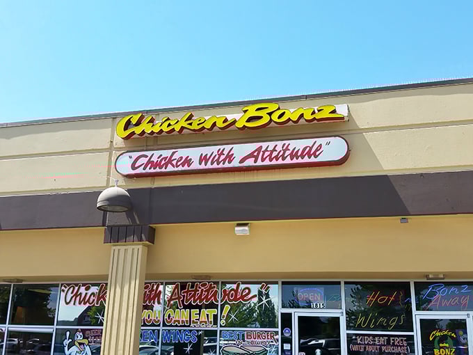 "Chicken with Attitude" isn't just a slogan – it's a promise of flavor that this unassuming storefront delivers in spades.