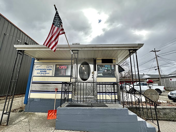 Erie's unique "dinor" spelling isn't the only standout feature here—this cozy railcar serves up breakfast magic that would make IHOP executives weep with envy.