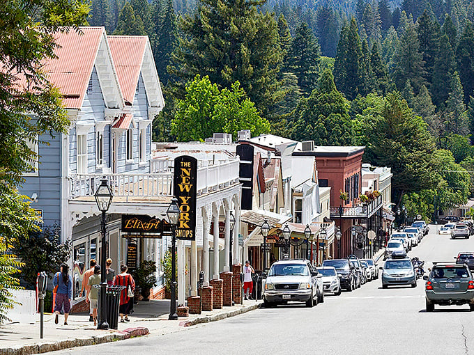 Historic Nevada City's main drag invites you to slow down and remember when "browsing" meant actual stores, not websites.
