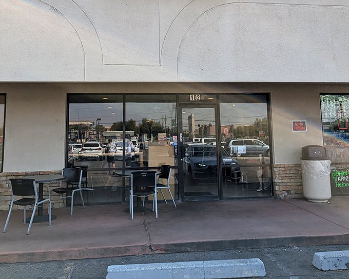 Those colorful chairs at Paradise Valley Burger aren't just for sitting – they're for the happy dance you'll do after your first bite.