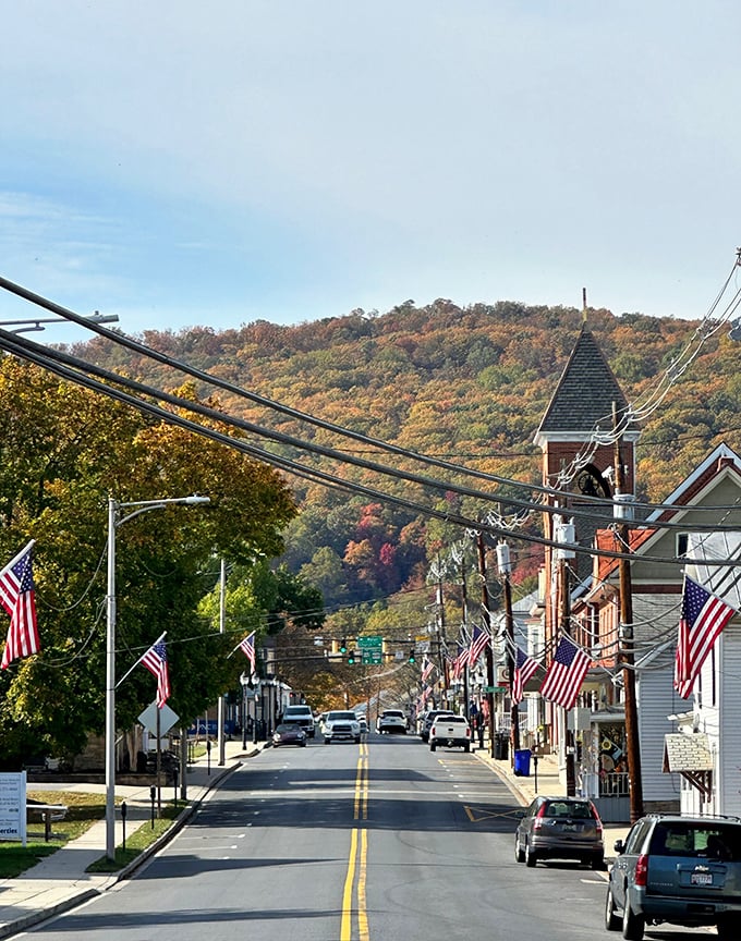The Catoctin Mountains create a stunning backdrop for Thurmont, where fall foliage puts on a show that Broadway would envy.