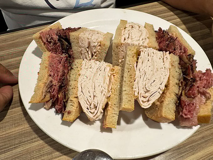 Sandwich architecture at its finest! The structural integrity of these stacked layers deserves an engineering award—and your immediate attention.