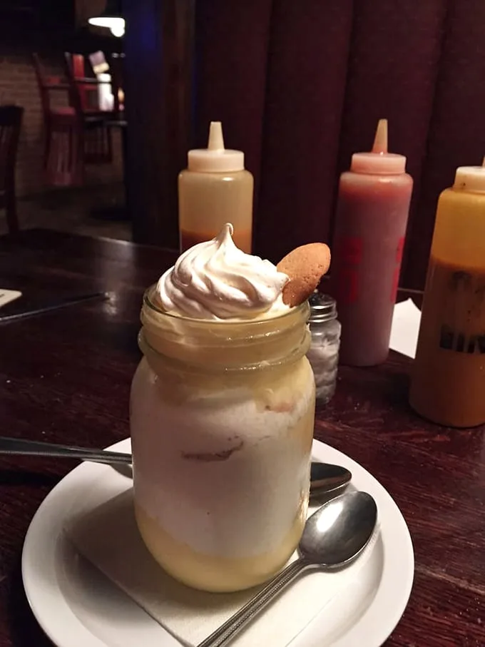 Banana pudding served in a mason jar—because Southern desserts taste 37% better when eaten from containers that once held preserves.