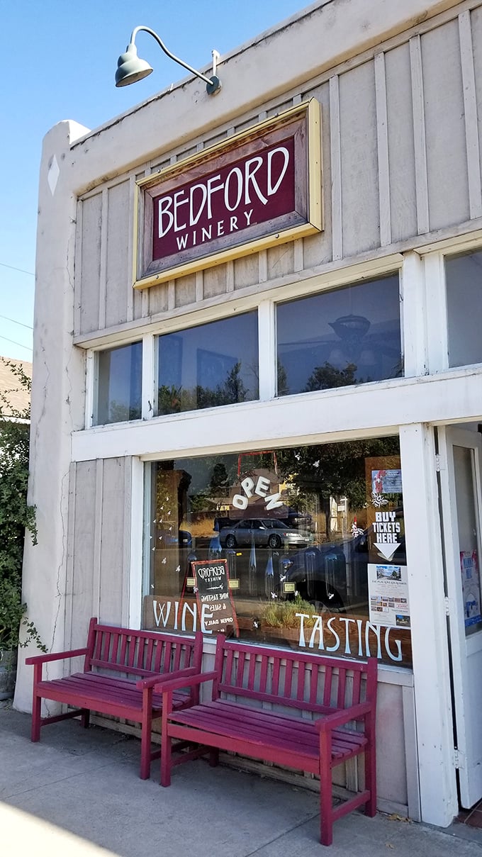 Bedford Winery's unassuming facade belies the liquid treasures within – like finding a Michelin star restaurant in your grandmother's house.