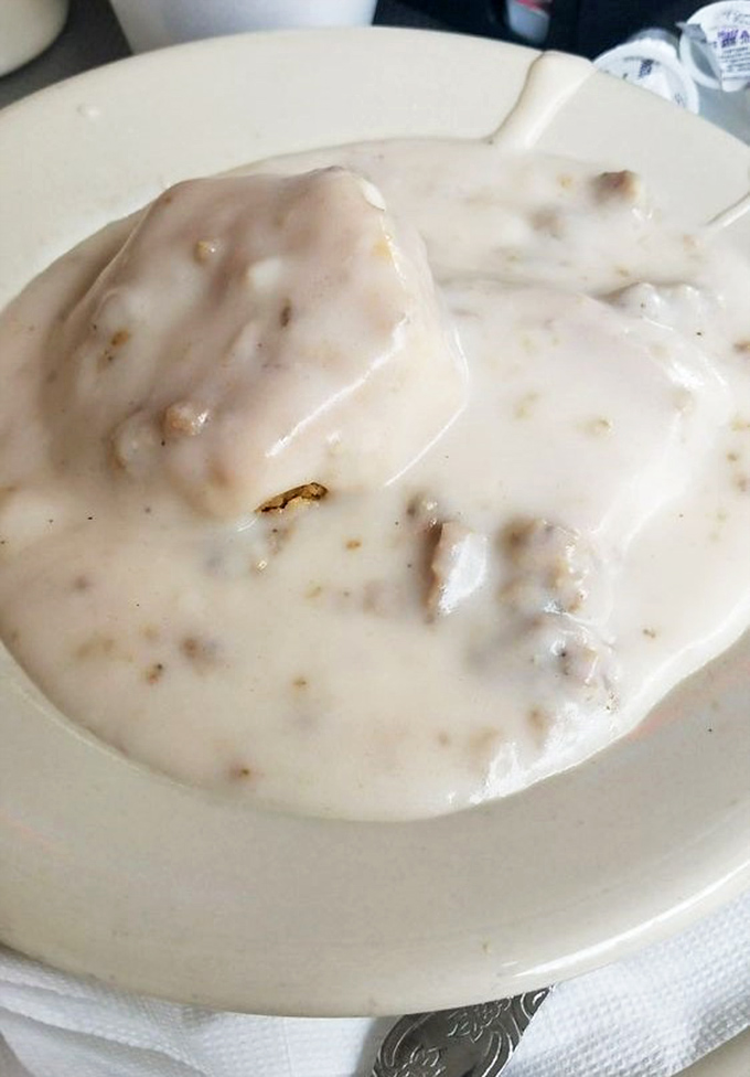 Biscuits and gravy – the Southern equivalent of a warm hug. This plate doesn't just feed your body; it nourishes your soul.