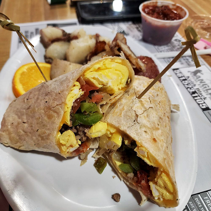 This breakfast burrito doesn't just satisfy hunger—it abolishes it. Stuffed with eggs, veggies, and morning magic.