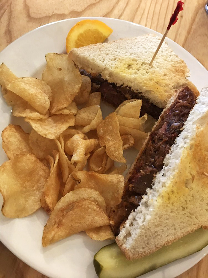 This brisket sandwich means business, piled high with tender meat that'll have you questioning every other sandwich.