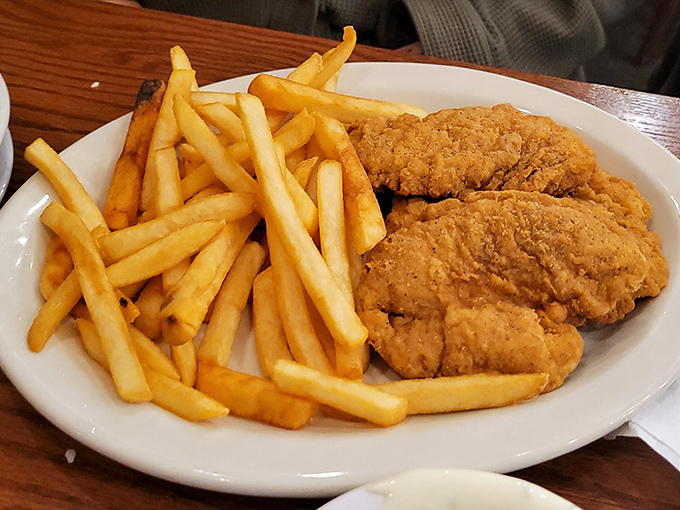 Simple pleasures done right – golden chicken tenders and perfectly crisp fries that remind you why classics became classics in the first place.