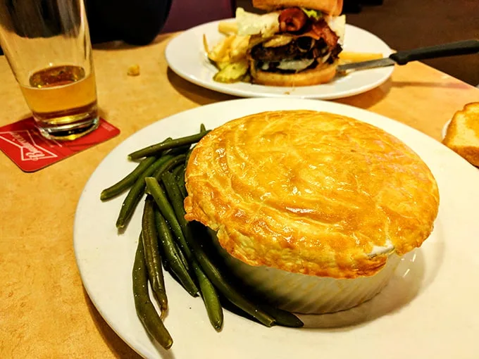 Golden, flaky, and proud as a peacock – this chicken pot pie doesn't just sit on your plate, it makes an entrance worthy of a standing ovation.