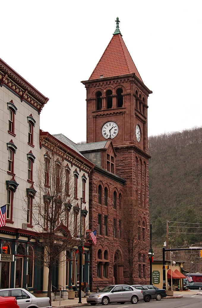 The town's clock tower stands like a terracotta sentinel, keeping watch over generations of downtown life and quietly judging those who arrive late for dinner reservations.