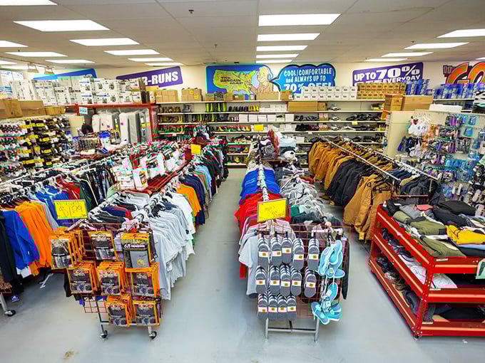 The clothing section transforms fashion from luxury to necessity. Where else can you find brand-name apparel without the brand-name financial guilt?