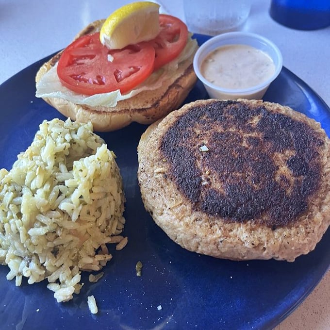 This isn't just a crab cake—it's Florida's answer to the question, "What would happen if the ocean made dessert?"