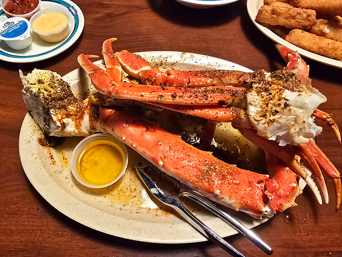 Snow crab legs: nature's way of saying good things come to those willing to wield tiny forks and crackers with the determination of treasure hunters.