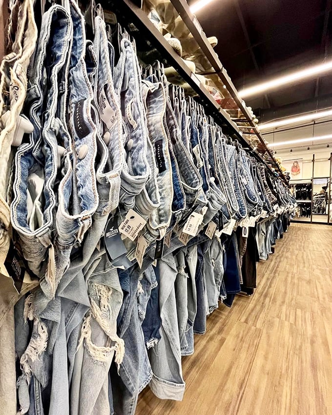 Denim heaven exists, and it's hanging right here. Each pair tells a story—some with a few more chapters than others.