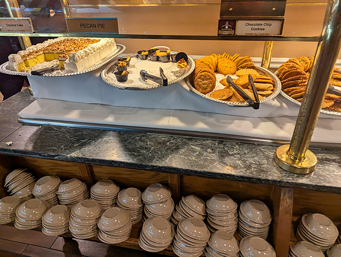 The dessert bar—where people who just declared "I couldn't eat another bite" suddenly discover their mysterious second stomach.