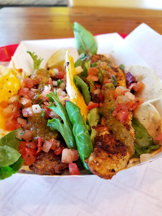 Fresh, vibrant, and colorful—these tacos bring a fiesta to your mouth with each bite. Even the lime is excited to join the party.