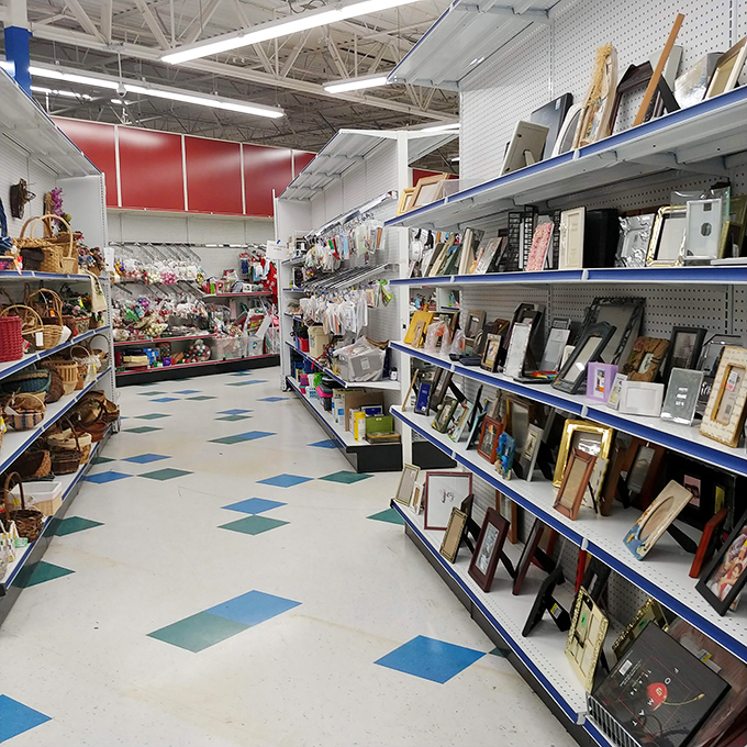 Picture frames and baskets create an organizational wonderland for the domestically ambitious among us.