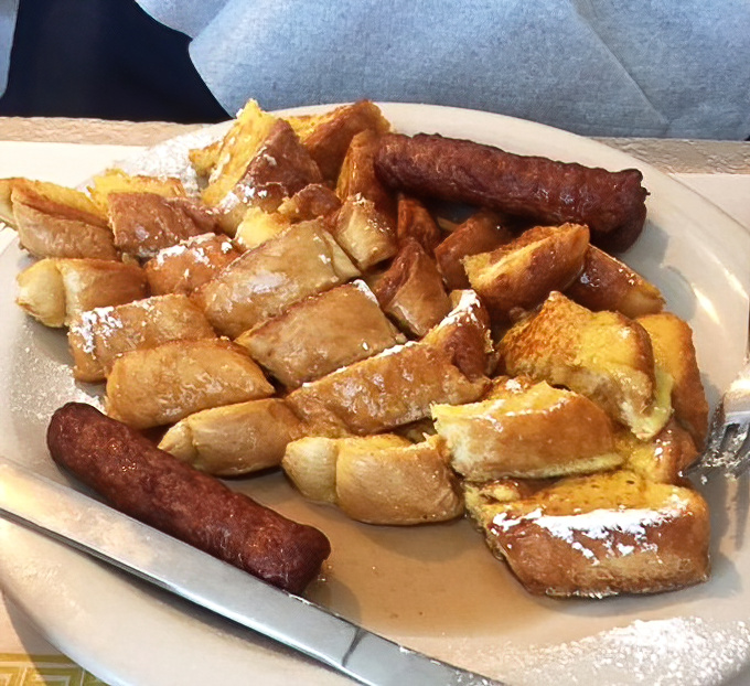 French toast that puts the "comfort" in comfort food—golden, fluffy, and ready to soak up maple syrup like it was born for this purpose.