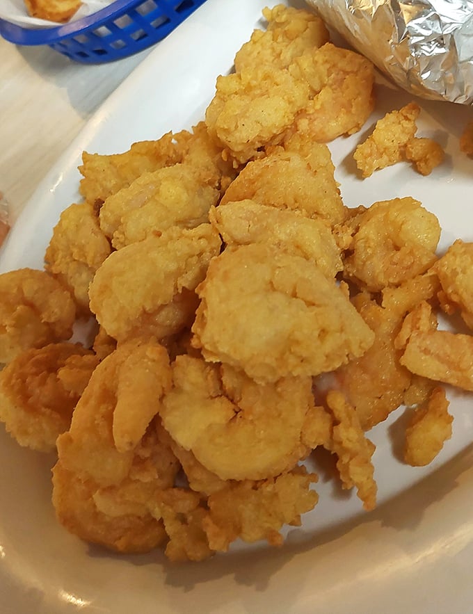 Crispy fried bites of seafood goodness – like ocean treasures wrapped in a golden blanket and ready for dipping.