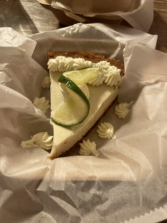 Key lime pie that strikes the perfect balance between tart and sweet—like Florida itself, refreshing with just enough bite to keep things interesting.