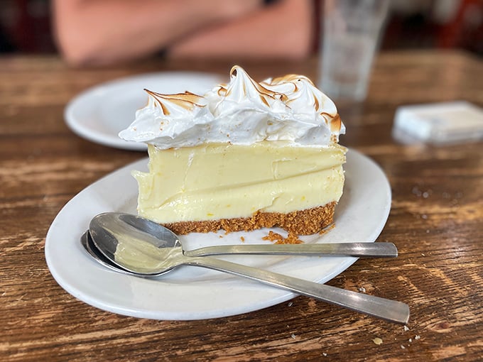 Key lime pie with a cloud of toasted meringue that would make Florida proud. Tangy, sweet, and gone too soon—just like vacation.