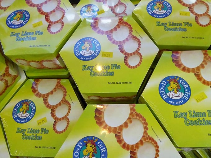 These cheerful yellow boxes contain key lime cookies – the portable version of Florida's favorite dessert for those who can't commit to a whole slice.