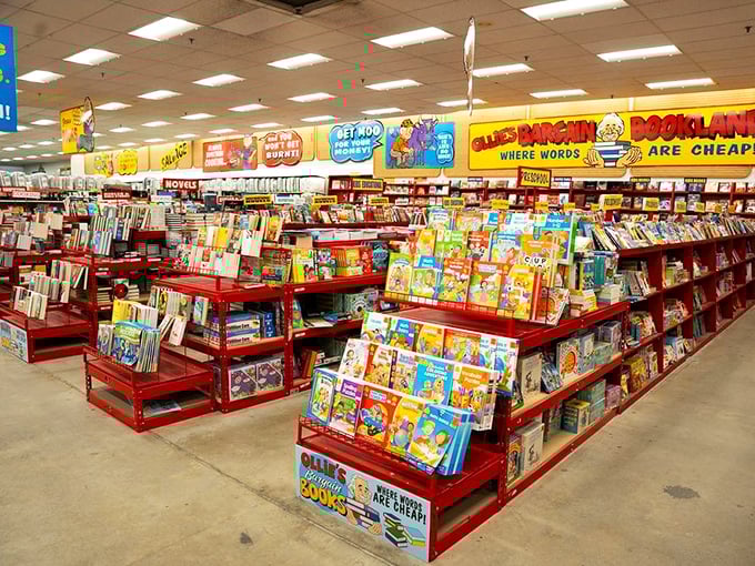 Ollie's "Bargain Bookland" – where children's literature dreams come true and teachers' classroom budgets suddenly stretch twice as far.