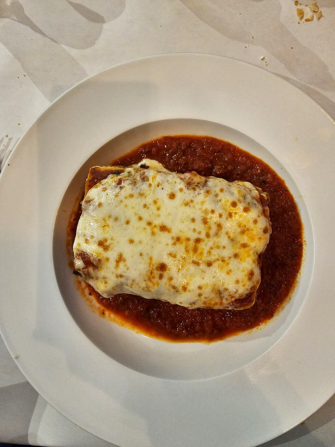 Lasagna that doesn't need a gimmick—just layers of pasta, cheese, and robust sauce that would make any Italian grandmother nod in approval.