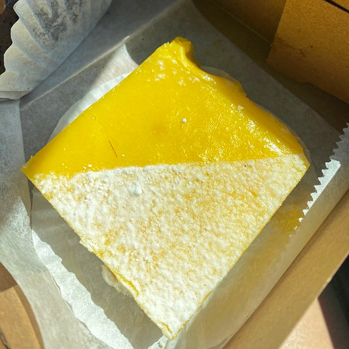 The lemon bar strikes that magical balance between tart and sweet – like sunshine transformed into dessert form.
