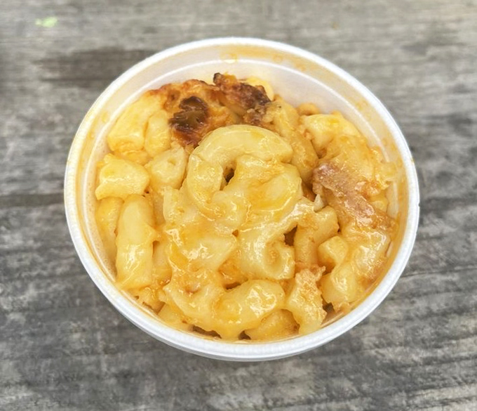 Mac and cheese that doesn't just hug your soul—it gives it a warm embrace and whispers, "Everything's gonna be alright."