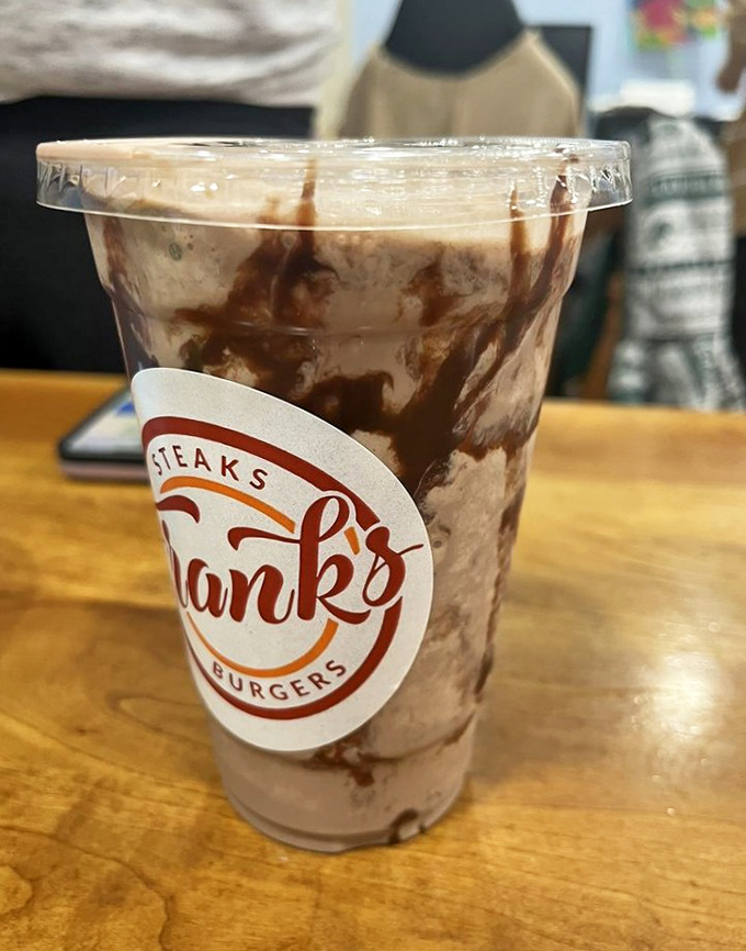 A milkshake that doesn't need social media validation – thick enough to make your straw stand at attention.
