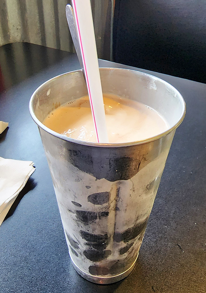 Thick enough to stand a spoon in but still sippable (with effort) – this milkshake represents the Goldilocks zone of dairy perfection.