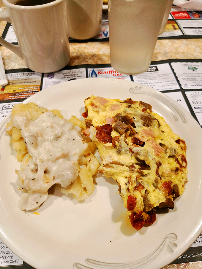 Breakfast perfection doesn't need to be complicated. This hearty omelet and creamy potatoes prove that simple ingredients, prepared well, create magic.