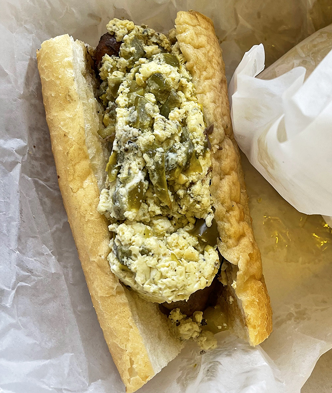 A proper pepper and egg sandwich isn't trying to impress Michelin inspectors—it's comfort food that whispers, "Everything's gonna be alright."
